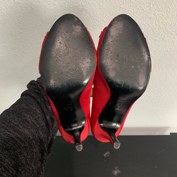 Nina | Shoes | Red Nina Ruffled Heels | Poshmark